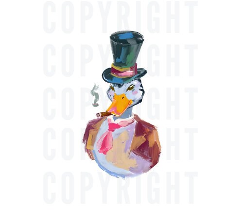 Cigar Duck - Digital File - Etsy