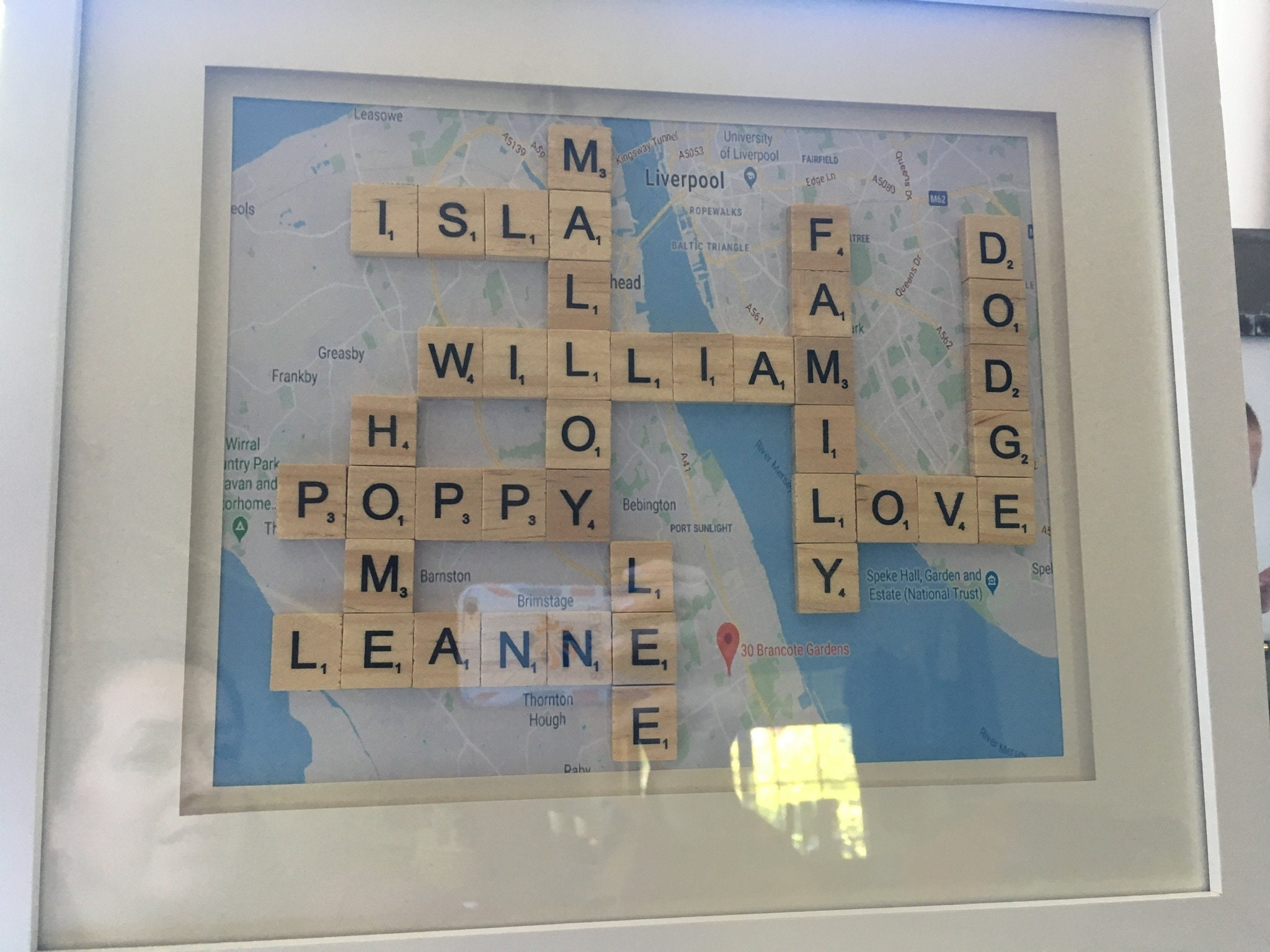 Personalised Scrabble Family Maps - Etsy