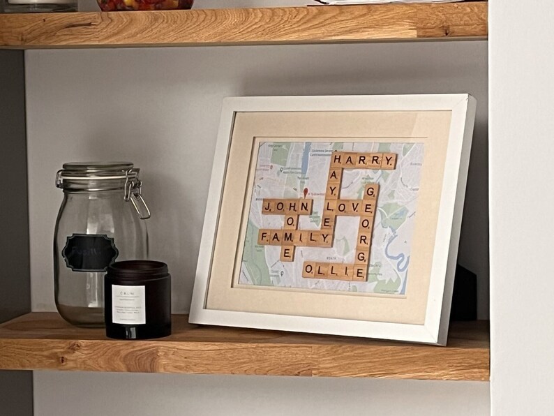 Personalised Scrabble Family Maps - Etsy
