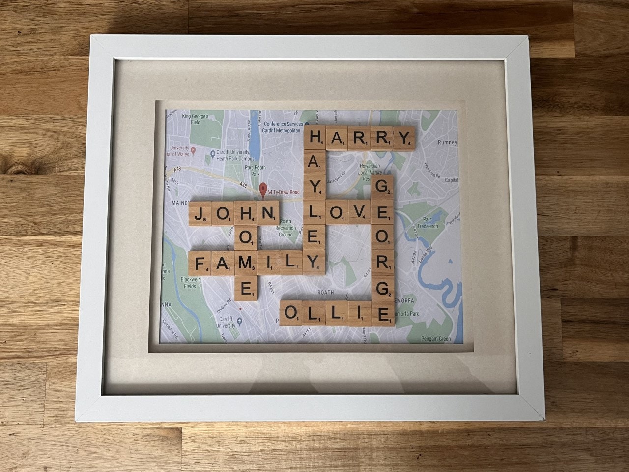 Personalised Scrabble Family Maps - Etsy