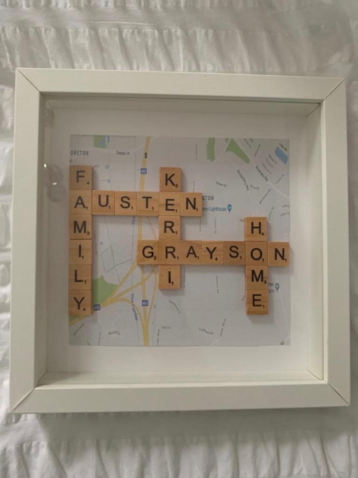 Personalised Scrabble Family Maps - Etsy