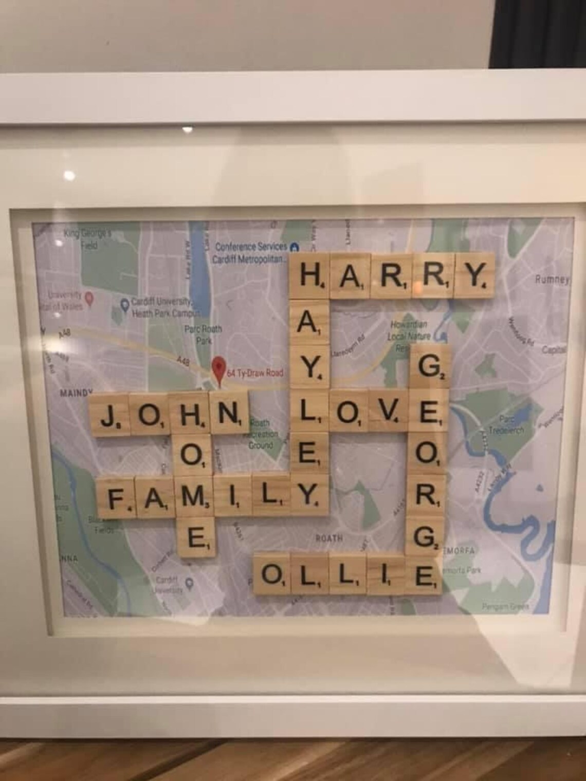 Personalised Scrabble Family Maps - Etsy