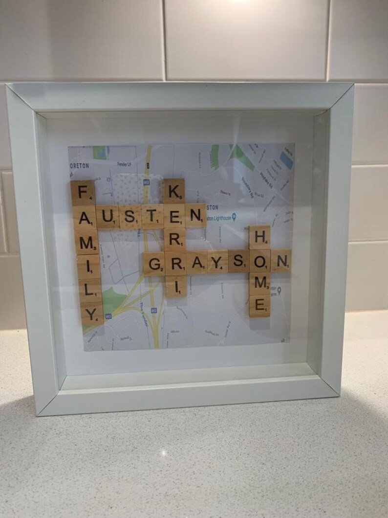 Personalised Scrabble Family Maps - Etsy
