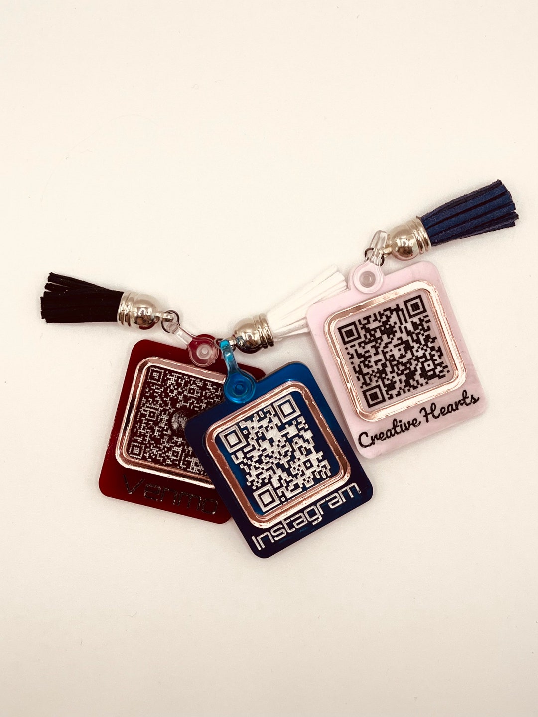 Personalized QR Code Keychain - Etsy