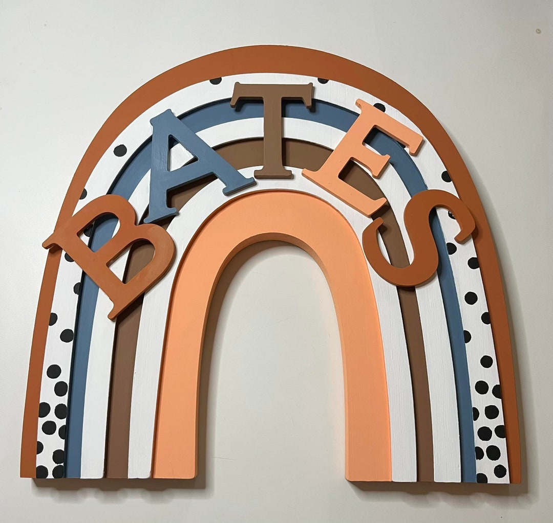 Boho Rainbow Wooden Sign - Etsy