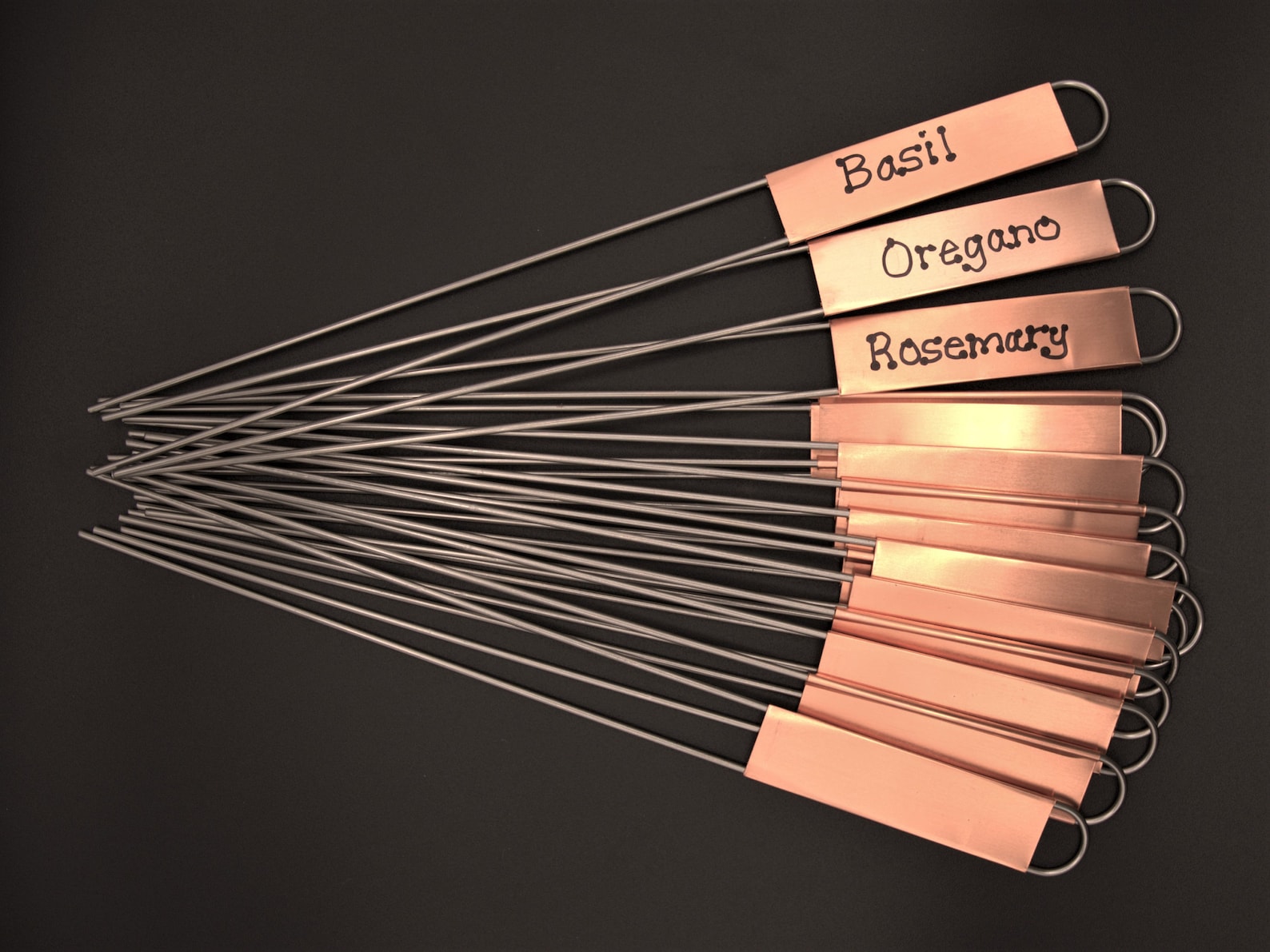 12" Tall Copper Hairpin Style Garden Labels (25 per Set) With Marking ...