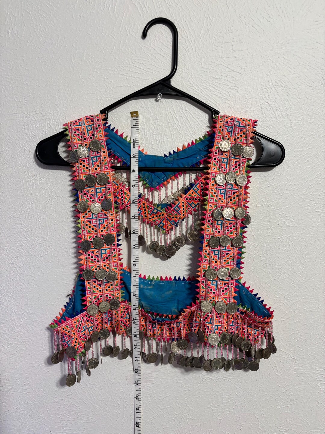 Hmong Textile, Hmong Thai, Cross Stitch, Hmong Money Coin Vest Sev ...