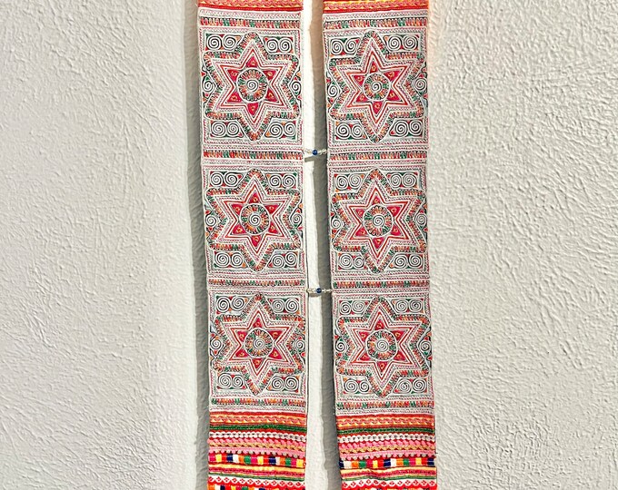 Hmong Textile, Hmong Chinese (suav) Embroidery Textile With Double ...