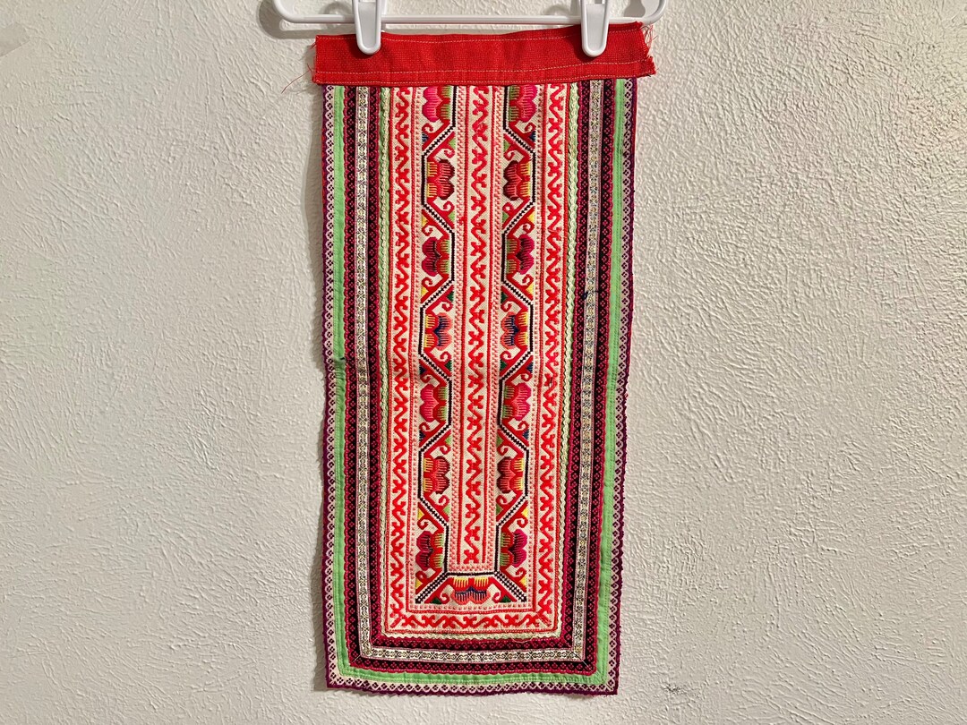 Hmong Textile, Hmong Chinese (suav) Embroidery Textile, Hmong Suav Sev ...