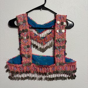 Hmong Textile, Hmong Thai, Cross Stitch, Hmong Money Coin Vest Sev ...