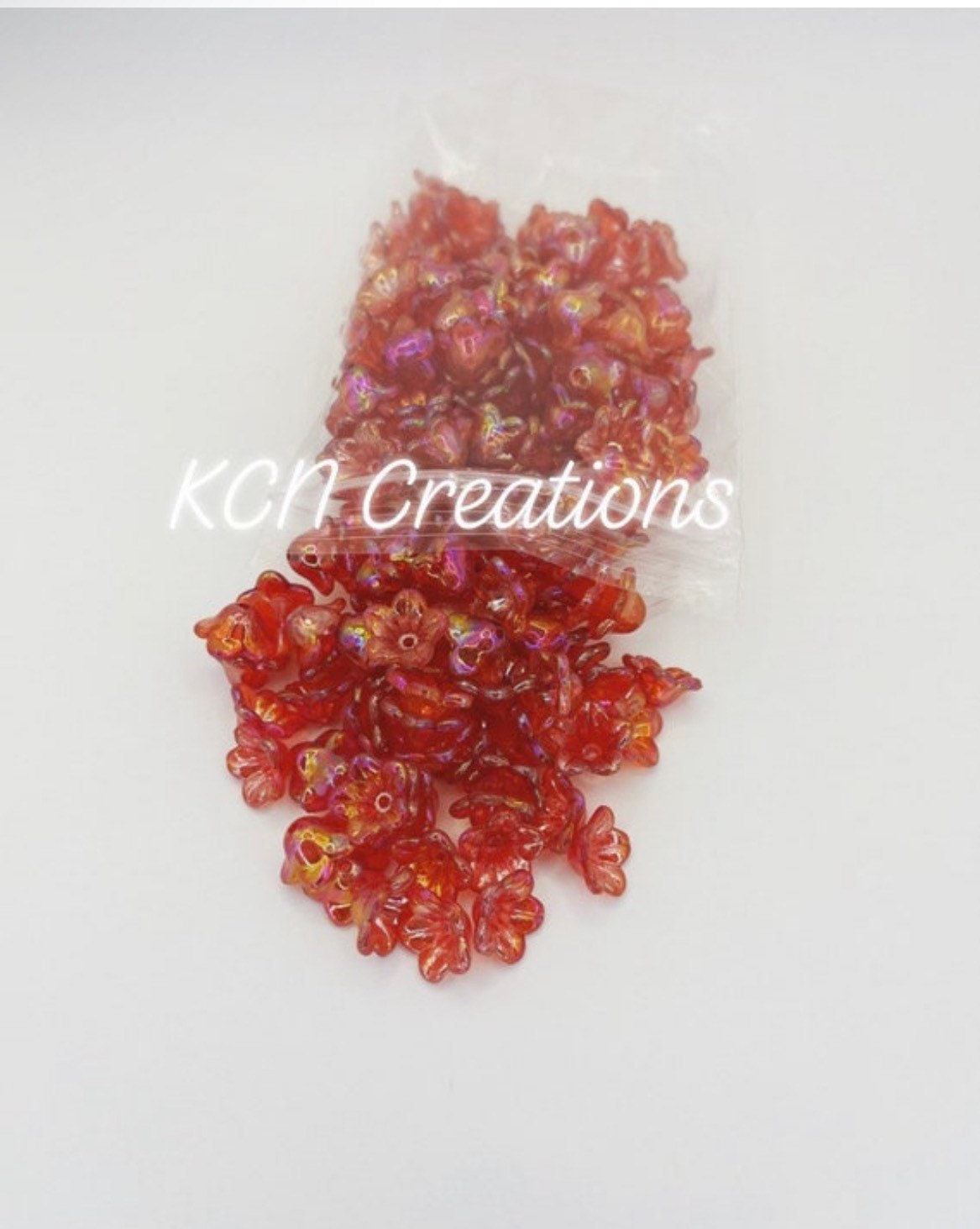 Hmong Beads. Small Flower Cap, Mixed Variety of Colors and Red ...