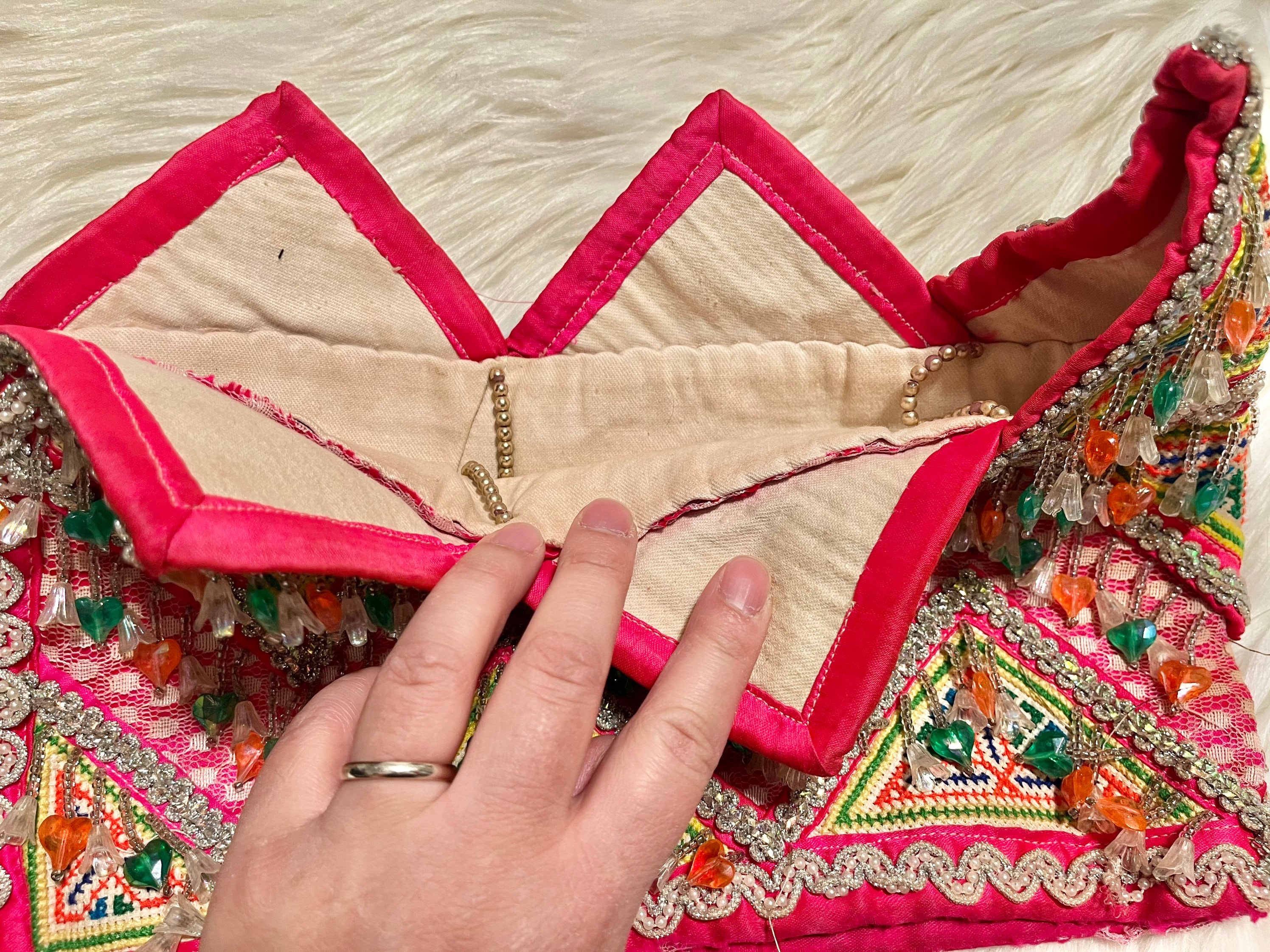 Hmong Vintage Princess Hat. Paj Ntaub Tawm Laug. Handmade. Vintage ...