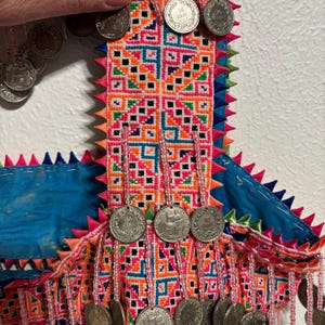 Hmong Textile, Hmong Thai, Cross Stitch, Hmong Money Coin Vest Sev ...