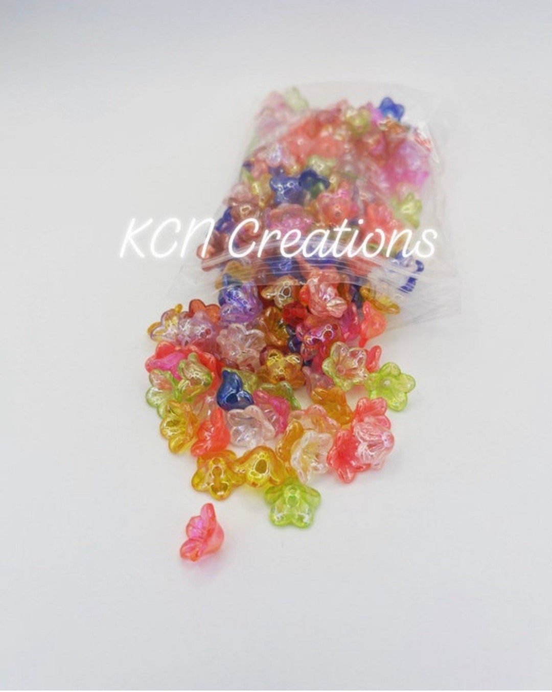 Hmong Beads. Small Flower Cap, Mixed Variety of Colors and Red ...