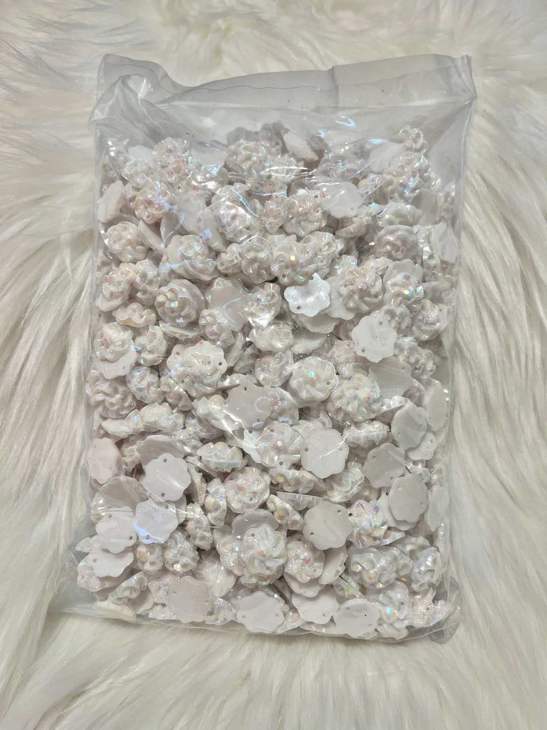 Hmong Beads. AB White Beads. 1 Bag. - Etsy