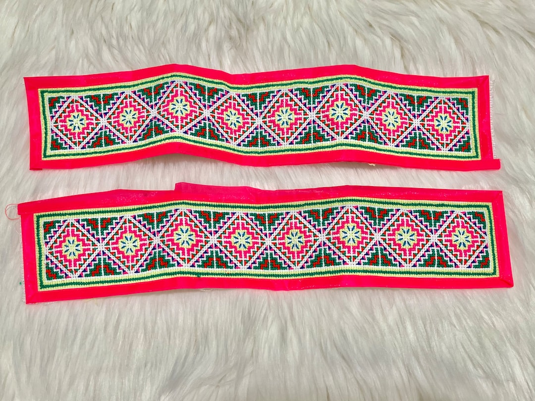 Hmong Textile, Hmong Cross Stitching Trims, Handmade. Hilltribe. - Etsy