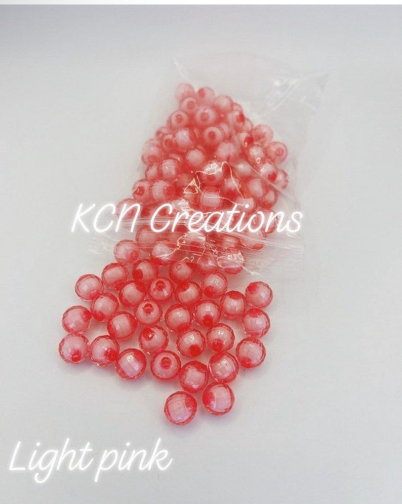 Hmong Beads. Light Pink Textured Beads, Inside is White, Semi ...