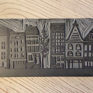 Amsterdam Linocut Print - Etsy