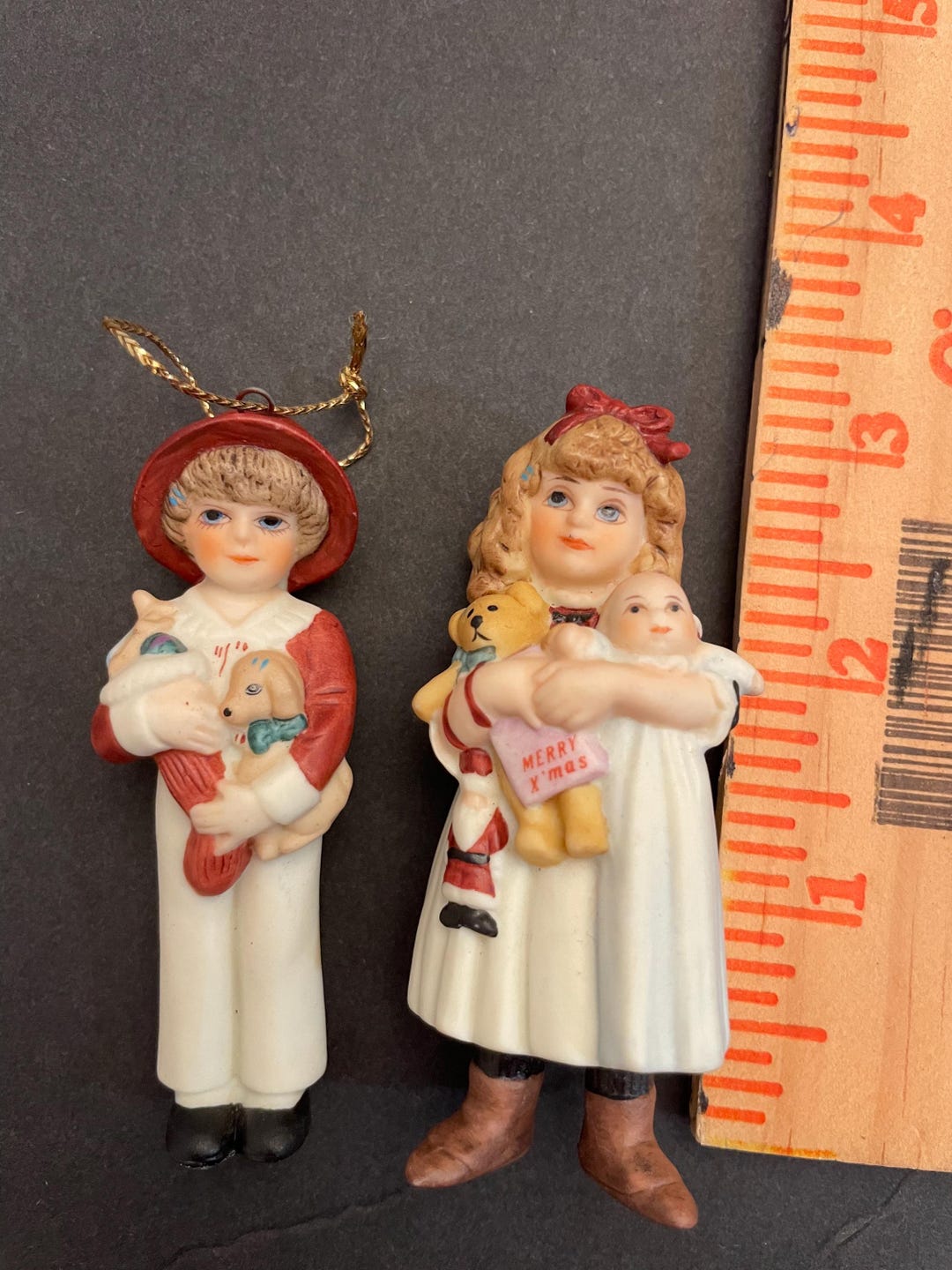 Two Jan Hagara Figurines - Boy and Girl - Etsy