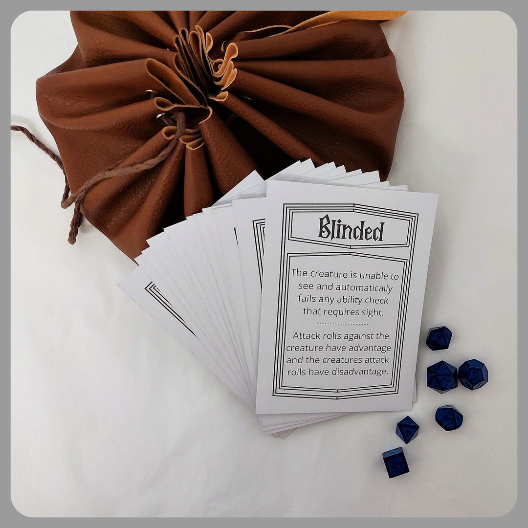 Dnd Condition Cards for Your Campaign - Set of 15 - Etsy