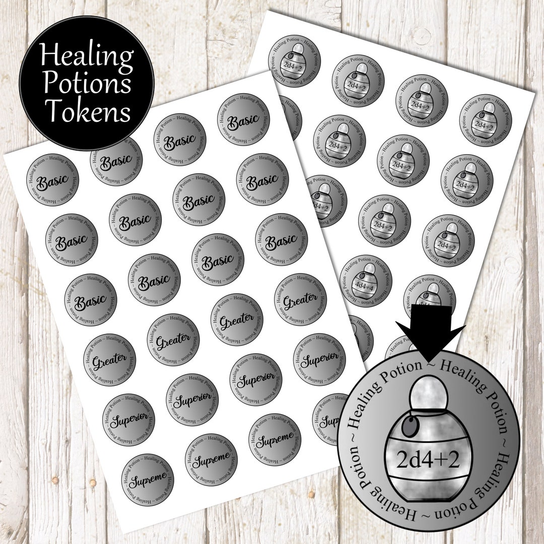 Potion of Healing Tokens for Dnd 5e to Download and Print, Great DM ...