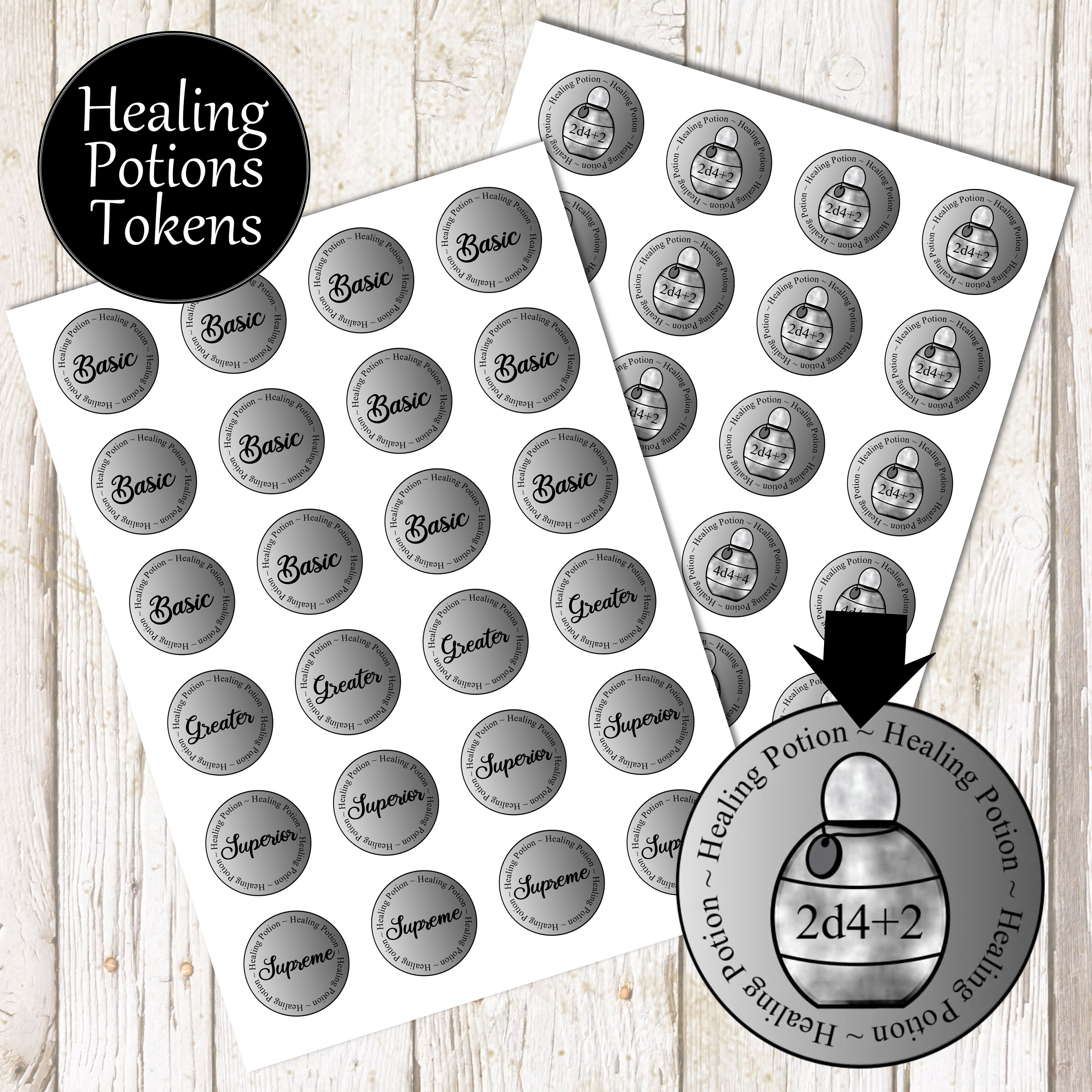 Potion of Healing Tokens for Dnd 5e to Download and Print, Great DM ...