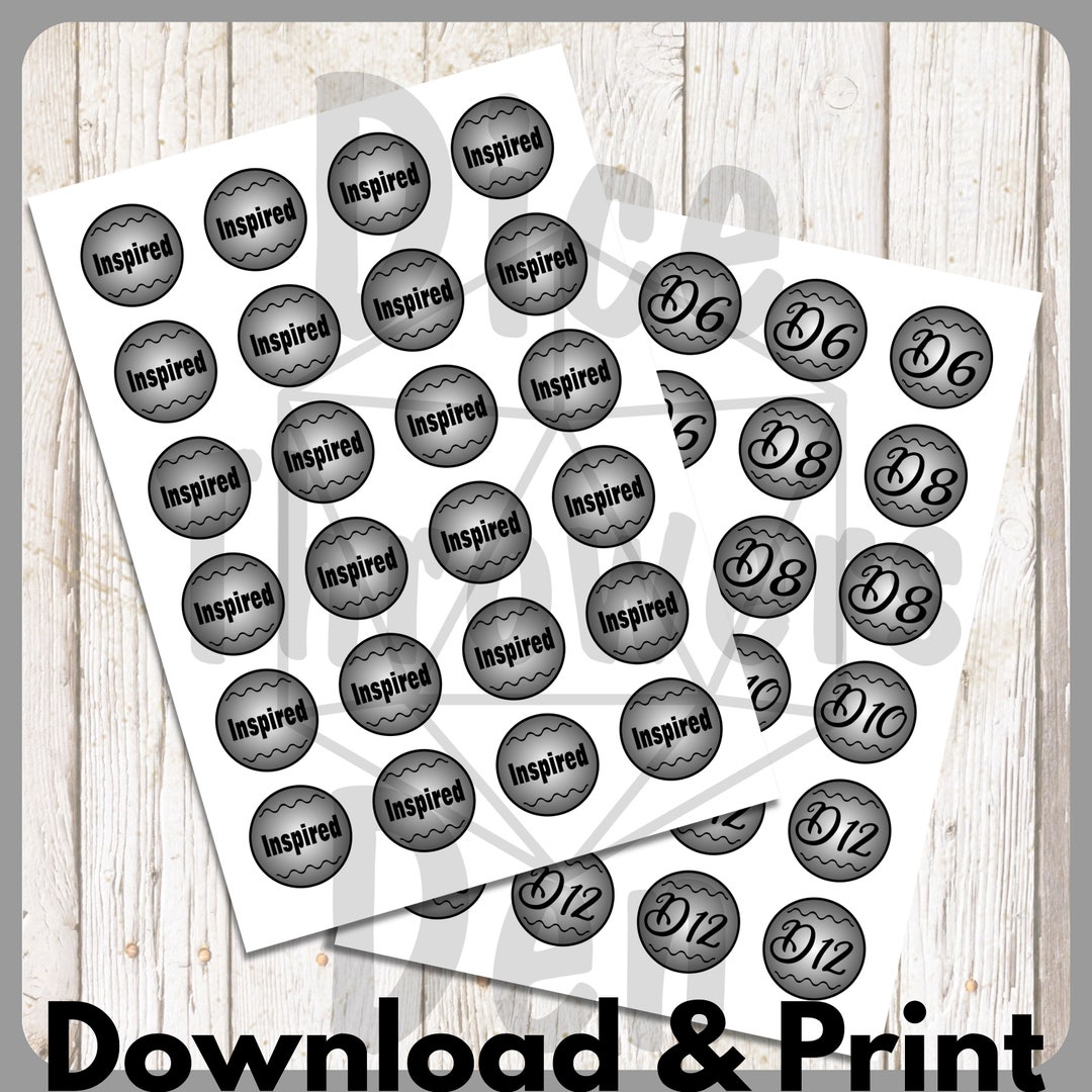 Bardic Inspiration Tokens for Dnd 5e a Great Dnd Tool. - Etsy