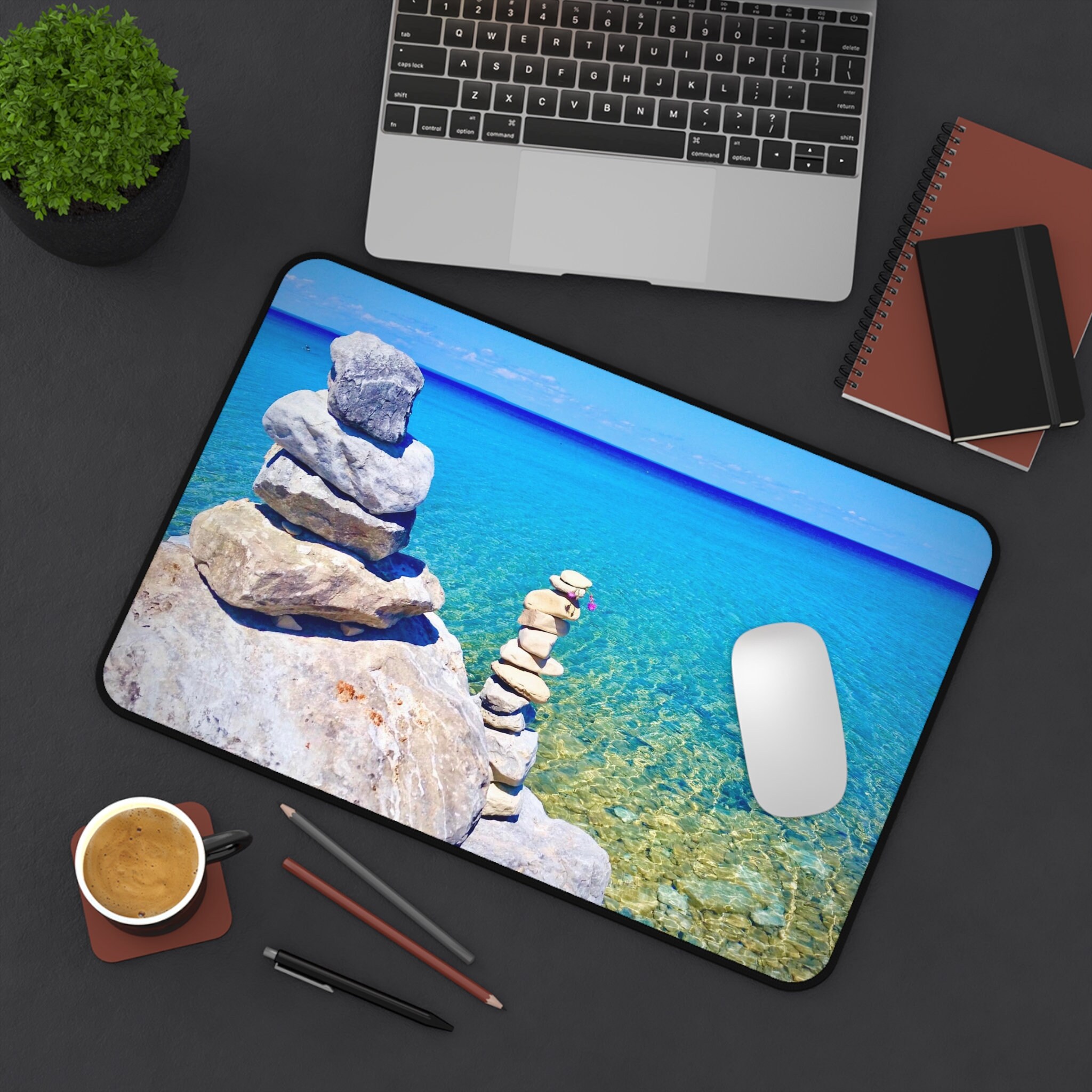 Stacked Rocks Mackinac Island Michigan Desk Mat for Keyboard And/or ...