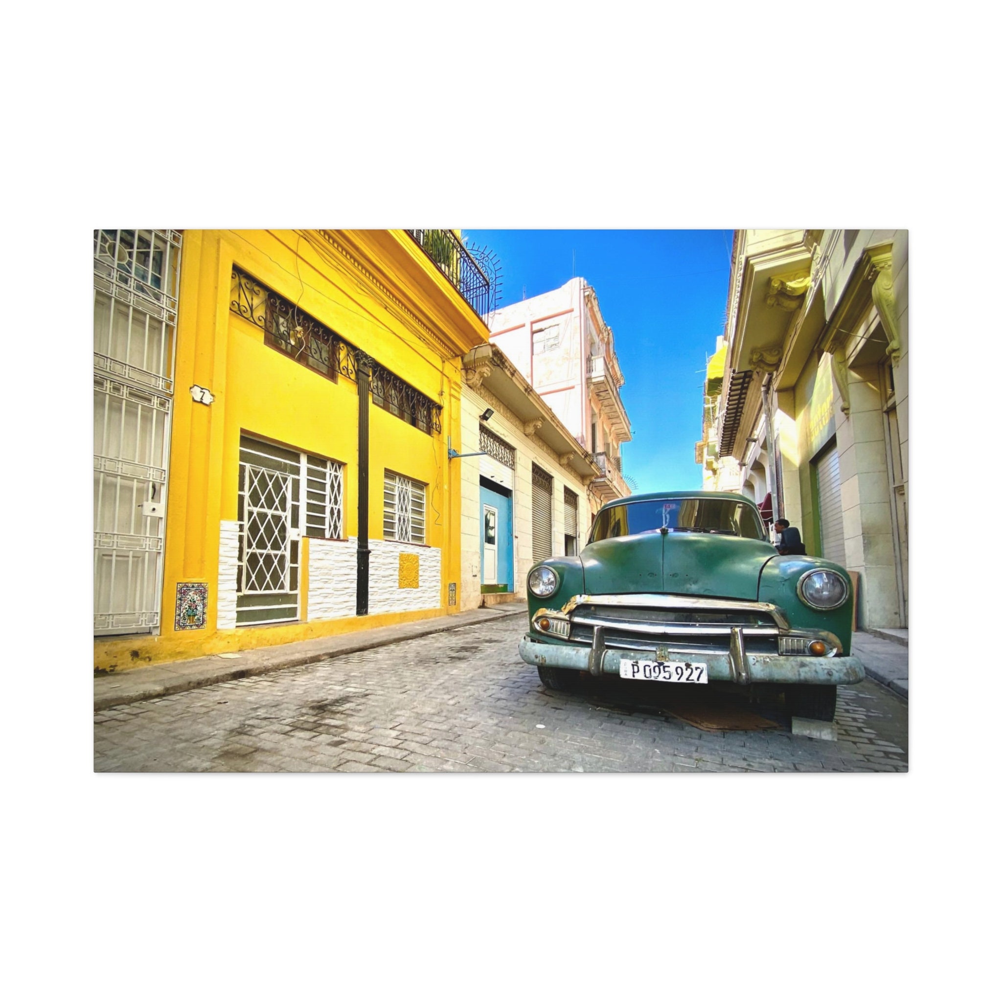Chevy Fleetline Classic Car Havana Cuba Stretched Matte Canvas ...