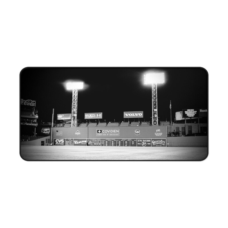 Boston Red Sox Fenway Park Green Monster Desk Mat Black and White for ...