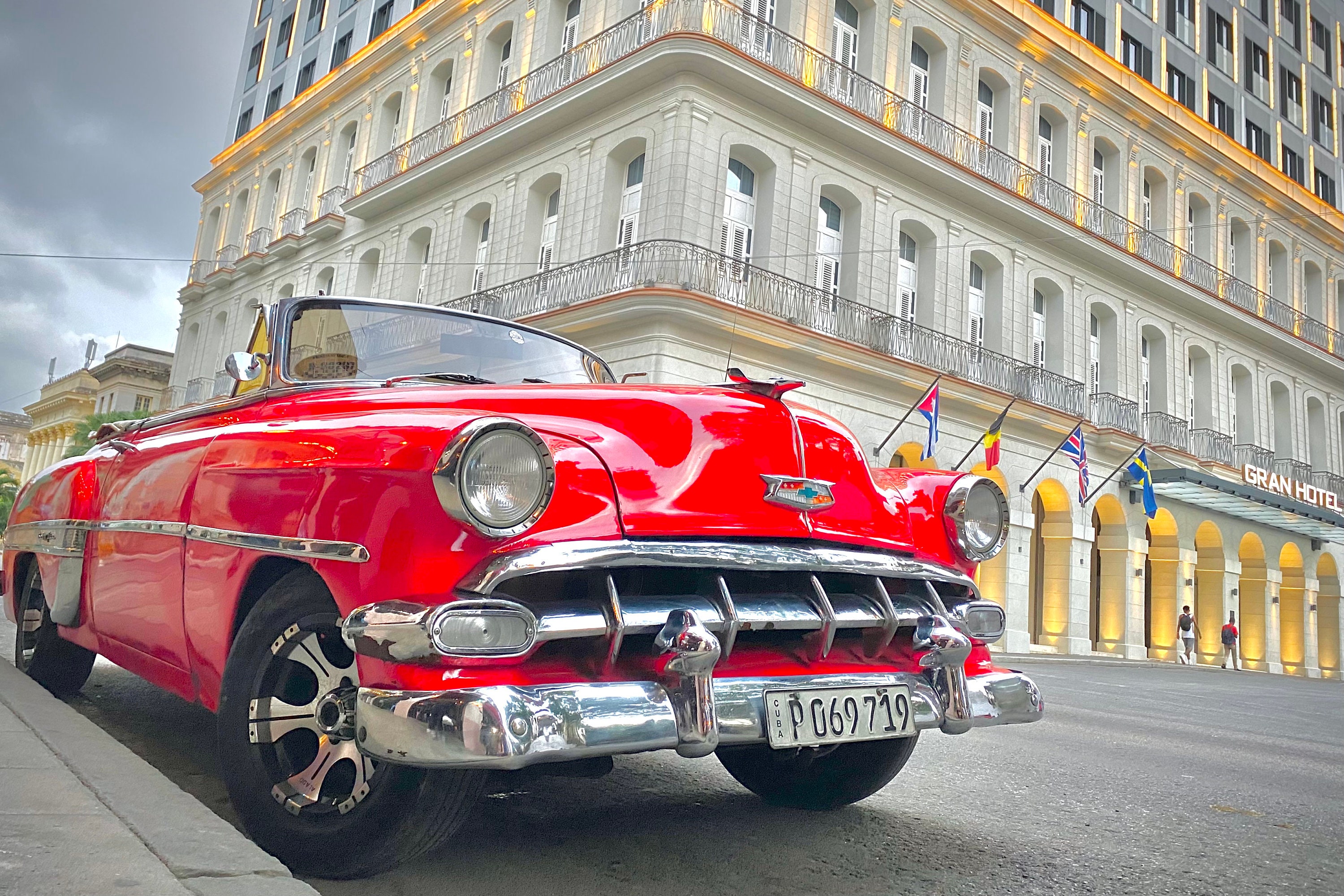 Classic Car Candy Apple Red Chevy Bel Air Havana Cuba Color Photograph ...
