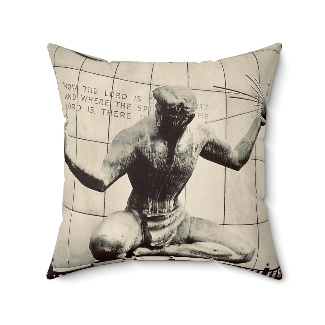 Spirit of Detroit Monument Detroit Michigan Spun Polyester Square Throw ...