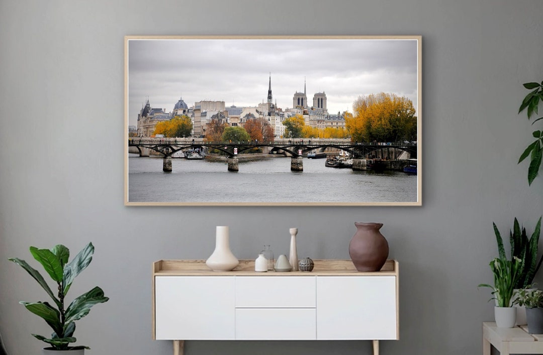 Seine River in Autumn Paris Color Samsung Frame TV Art Digital Download ...