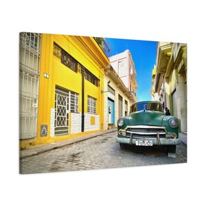 Chevy Fleetline Classic Car Havana Cuba Stretched Matte Canvas ...