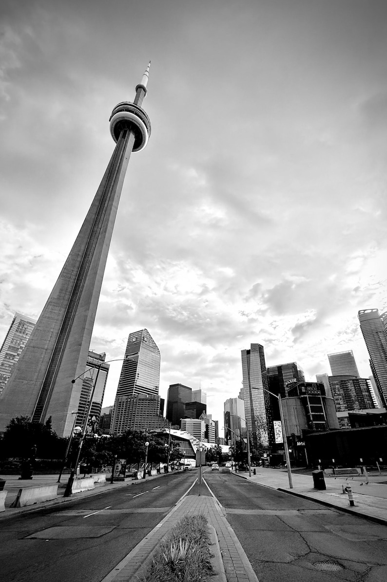 Toronto Streetscape Black and White Photograph Print - Etsy