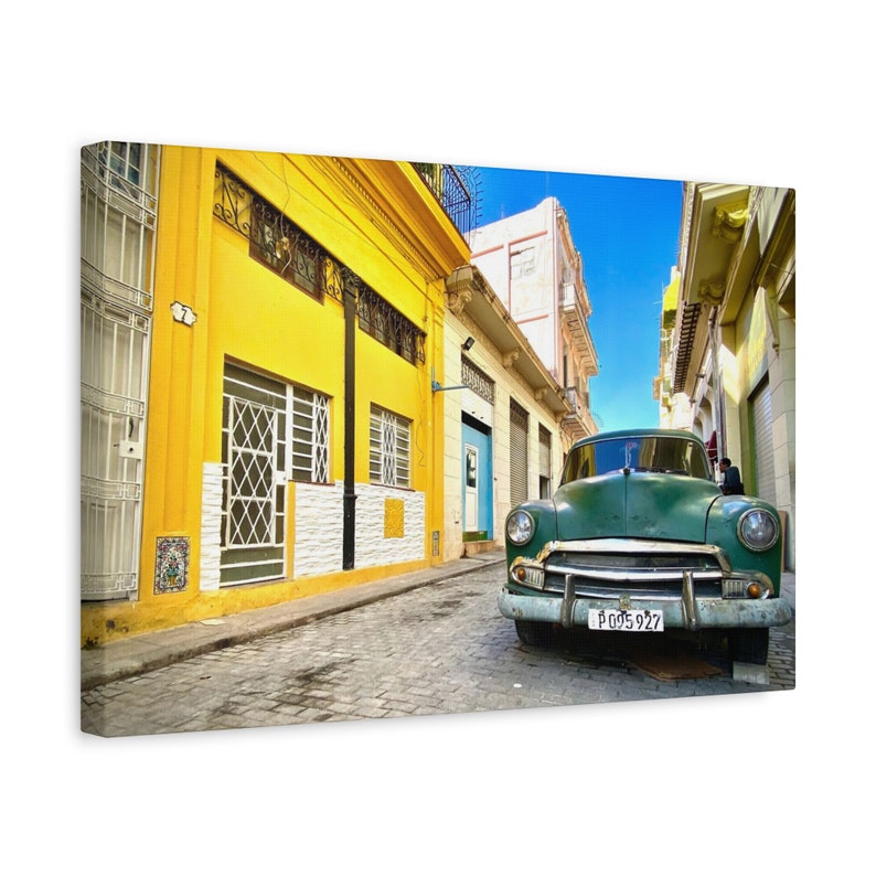 Chevy Fleetline Classic Car Havana Cuba Stretched Matte Canvas ...