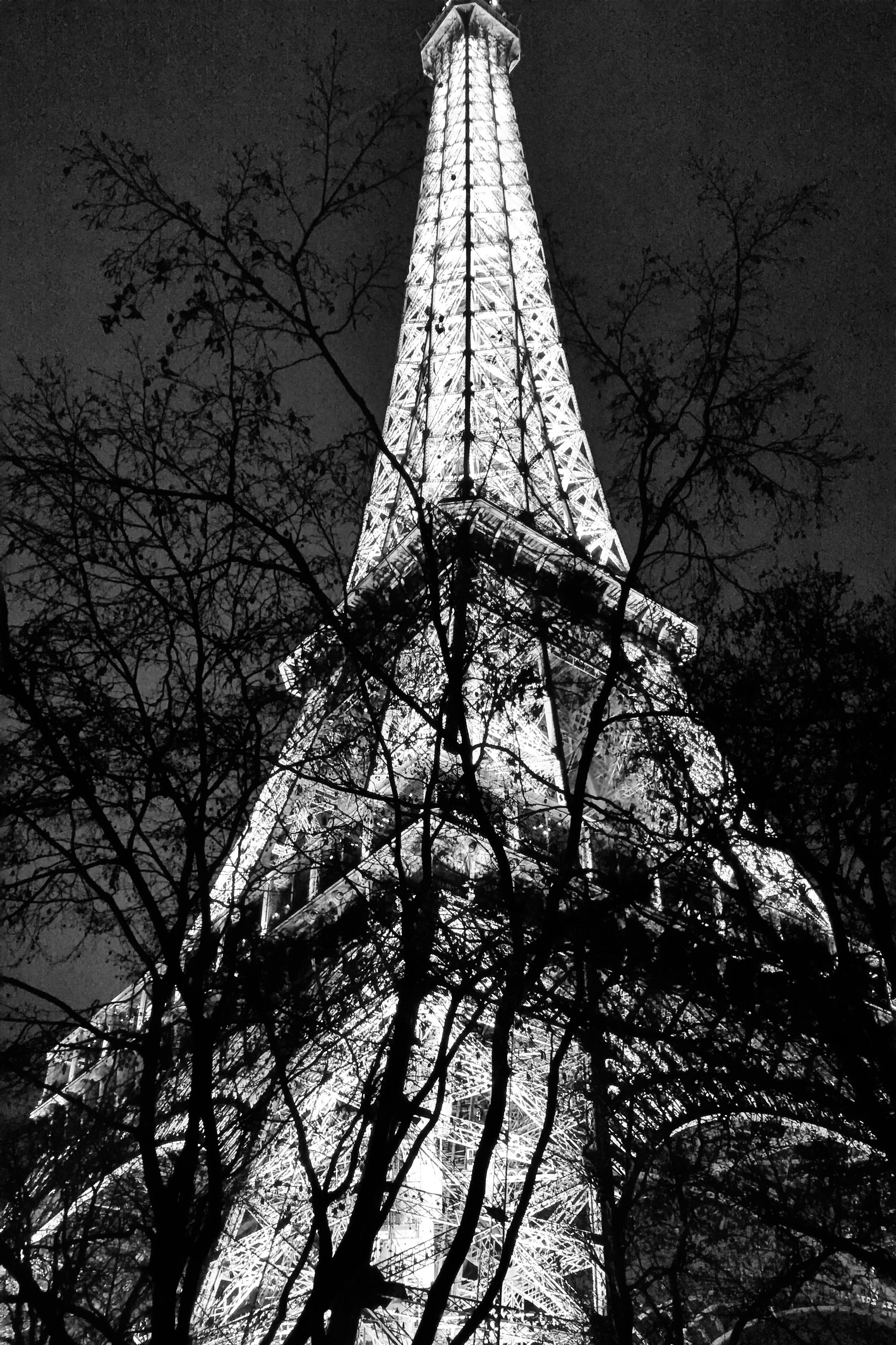 Paris At Night Photography Black And White
