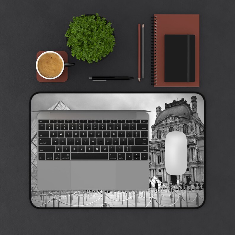 Louvre Museum Pyramid Paris France Desk Mat for Keyboard And/or Mouse ...
