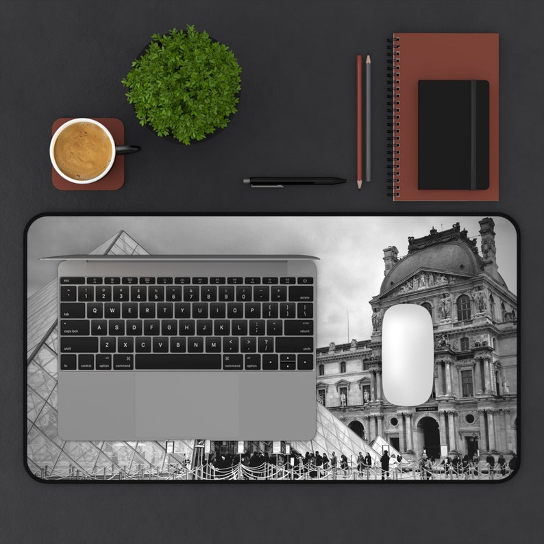 Louvre Museum Pyramid Paris France Desk Mat for Keyboard And/or Mouse ...
