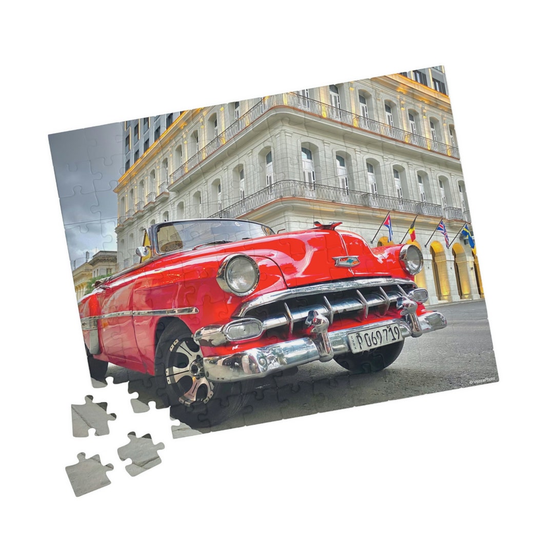 Classic Car Candy Apple Red Chevy Bel Air Havana Cuba Color - Etsy