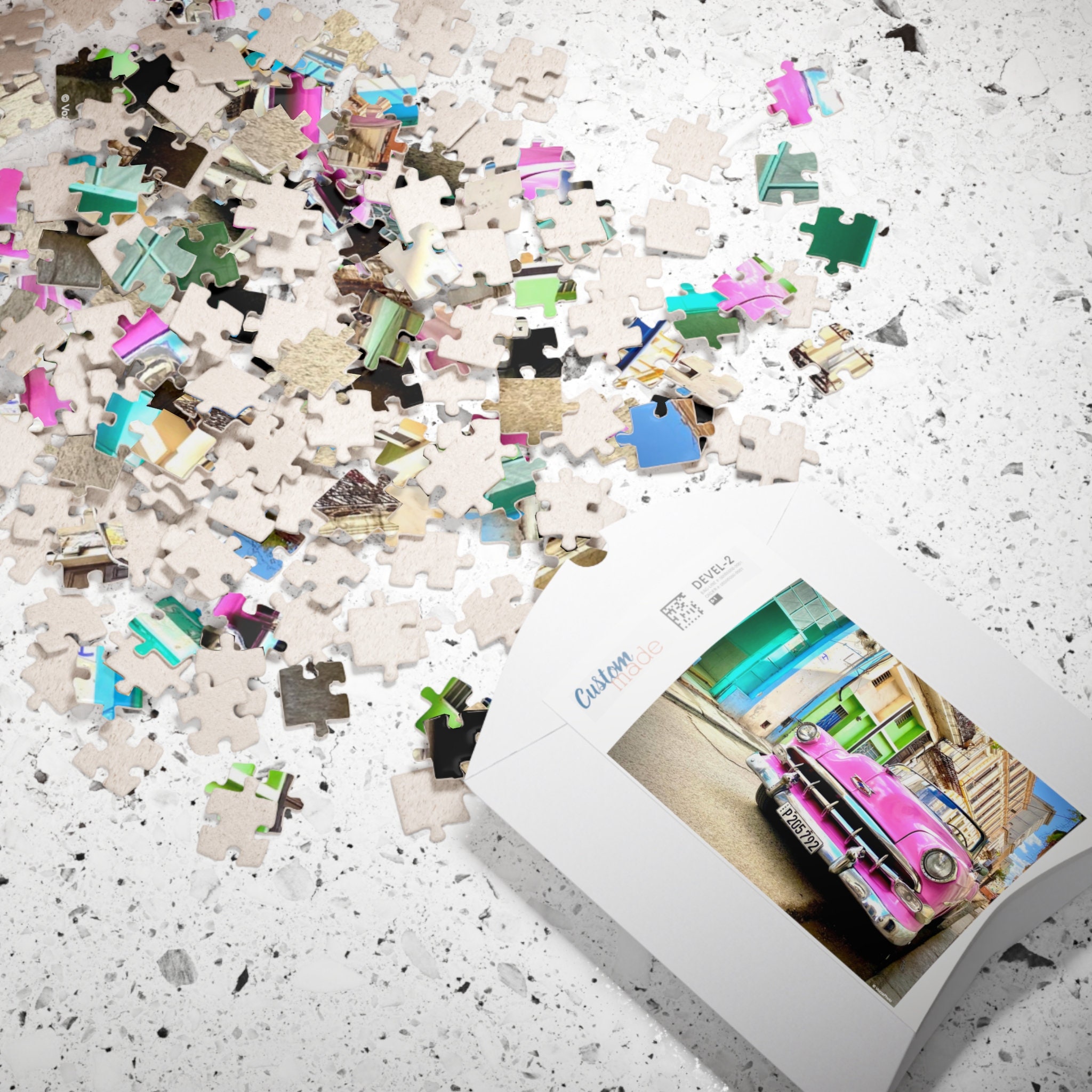 Classic Car Pink Chevy Bel Air Puzzle (110, 252, 500, 1014-piece) - Etsy