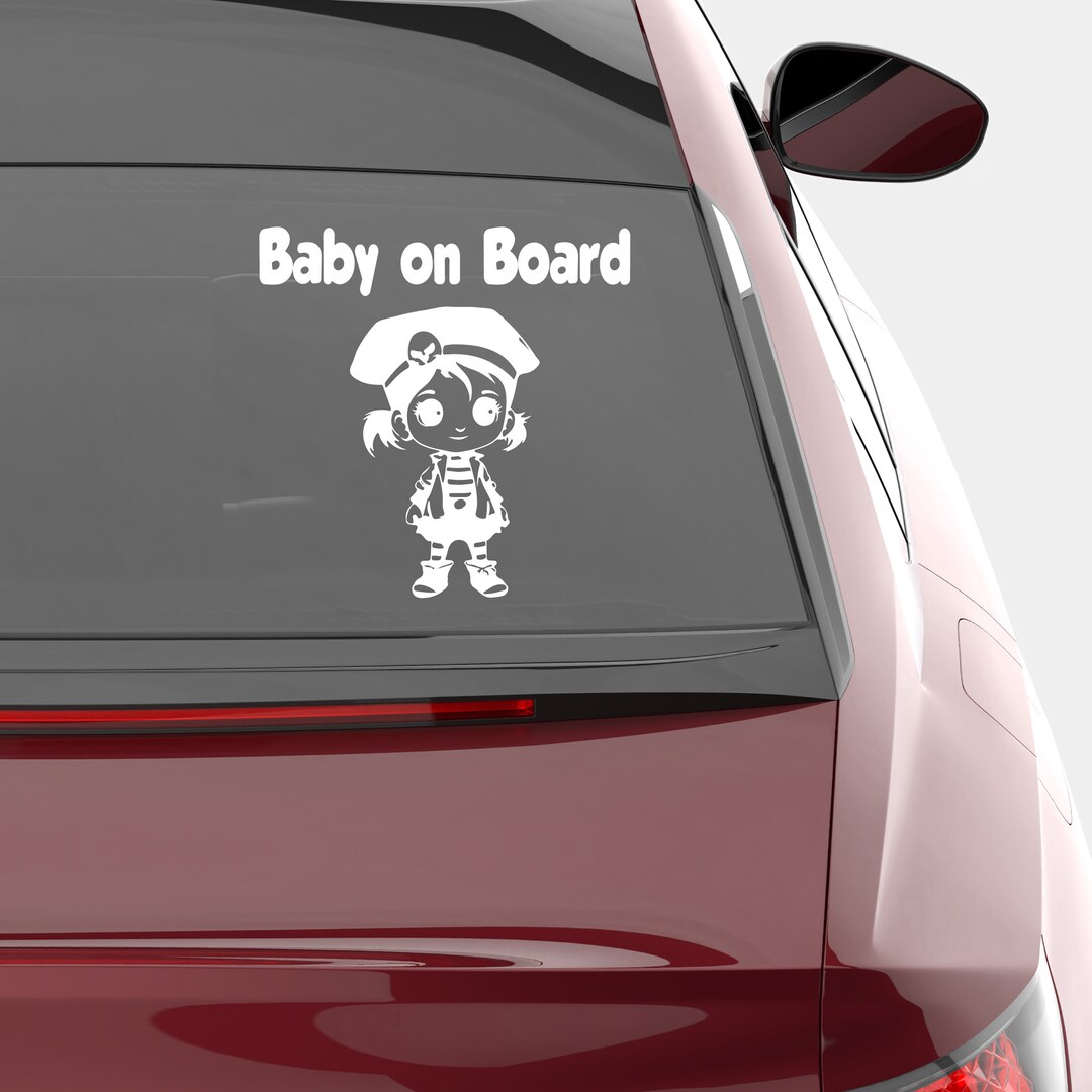 Baby Girl on Board Sticker for Cars Baby on Board Car Sticker Cute and ...
