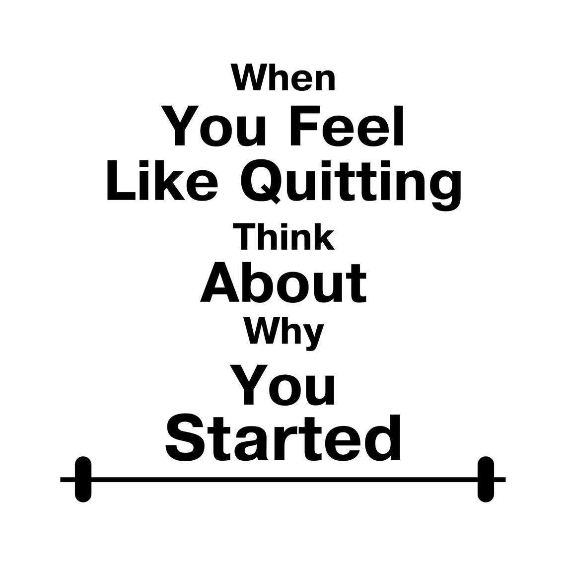 Big Gym Motivational Wall Decals Sign With Barbell Motivational Quote ...