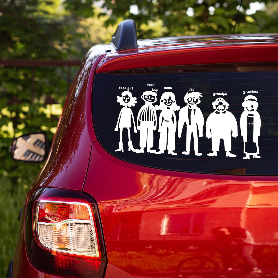 Figure Family Stickers With Silhouettes of Family Members - Durable ...