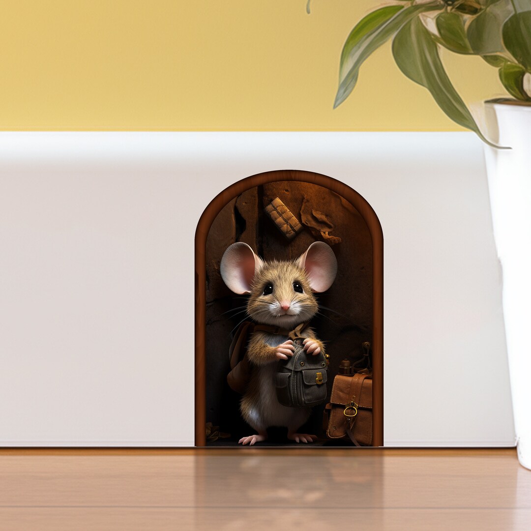Mouse Wall Decal, Mouse House Sticker Mouse in the Wall Decal Mouse ...