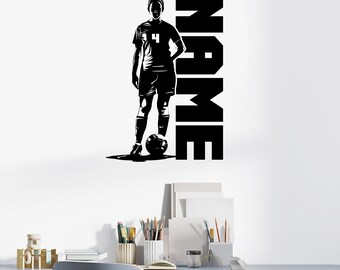 Custom Soccer Name Wall Decal Wall Decals Soccer Custom Name Wall Decal ...