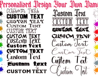 Personalized Design Your Own Name Custom Vinyl Sticker Car Window Boat ...