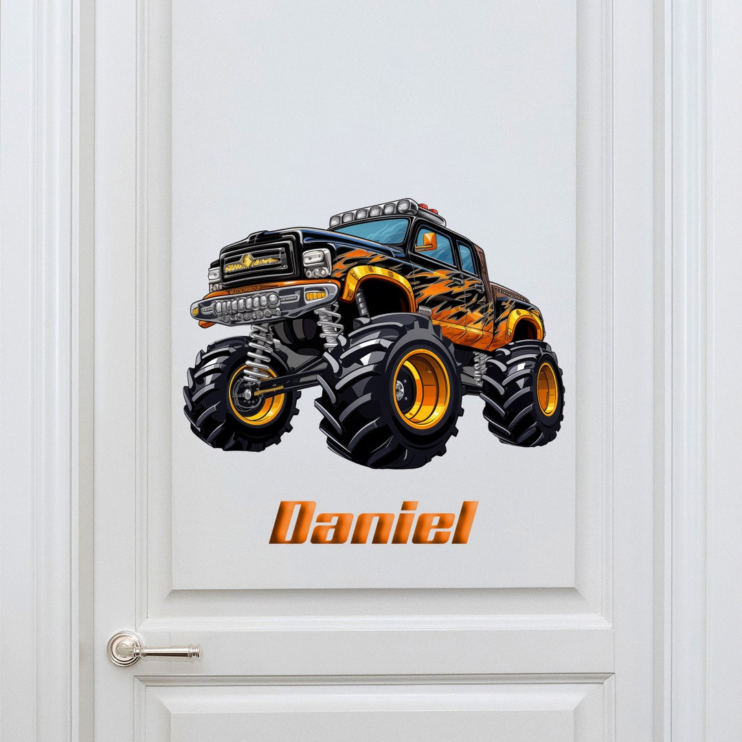 Monster Jam Wall Stickers Monster Truck Wall Decals for Kids Rooms ...