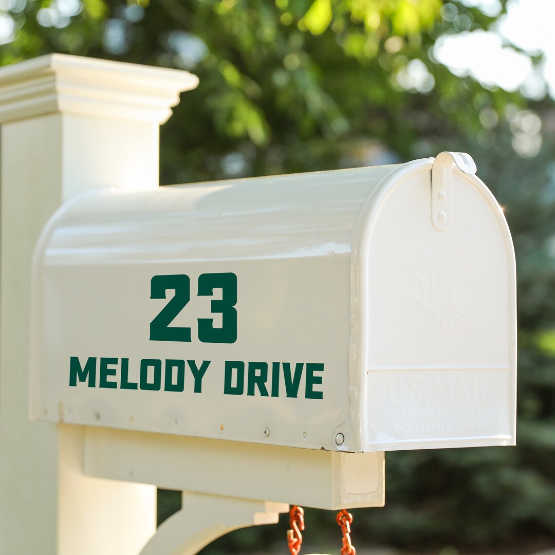 Personalized Mailbox Decals With Custom Address Numbers - Stylish ...