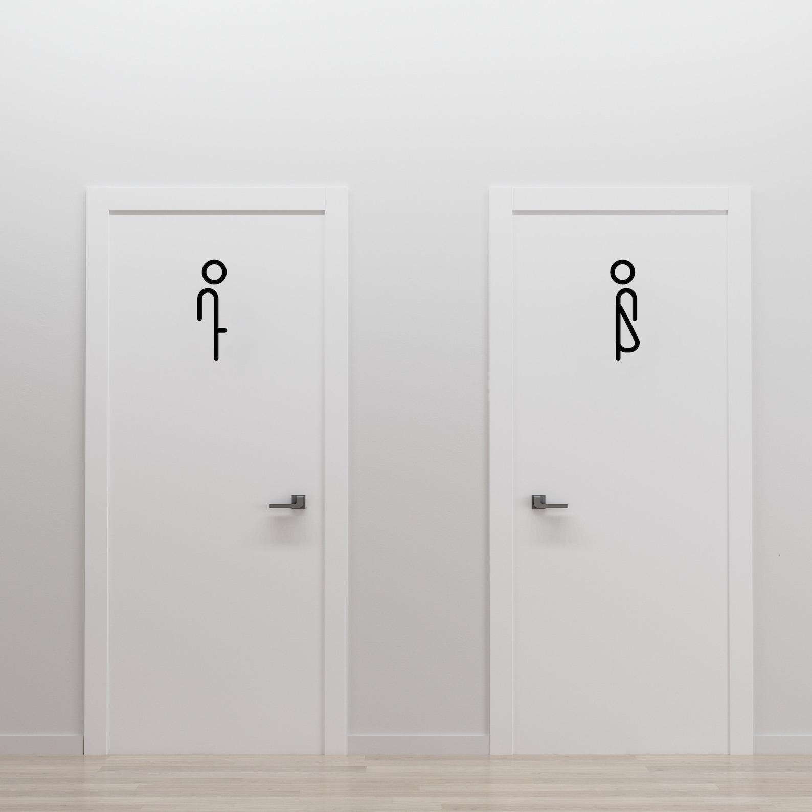 Funny Restroom Sign - Vinyl Toilet Door Decals - Minimalist Signs for ...
